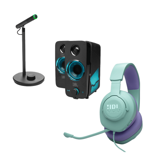 Combo Gamer JBL 100M2 Preto Verde + Duo + Stream Talk | JBL
