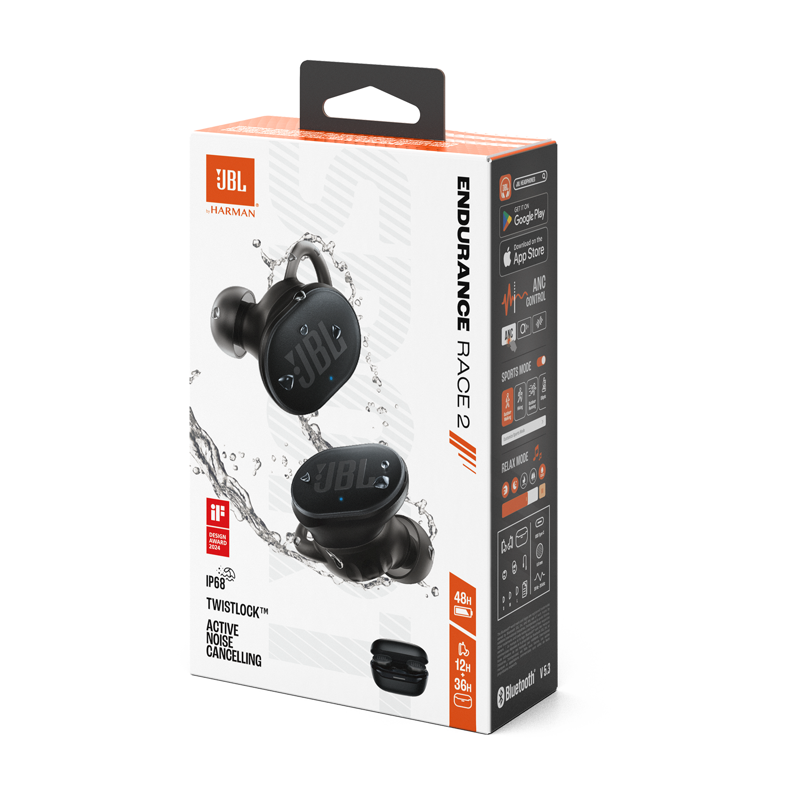JBL Endurance Race 2 | Fones de ouvido esportivo sem fio e à prova d'água